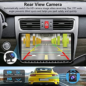 Car Stereo Radio Receiver with Wireless Apple Carplay Android Auto, 9 Inch Touch Screen with Bluetooth WiFi GPS Navigation SWC Backup Camera, for Volkswagen Jetta Skoda Golf Tiguan Passat Seat 2+32GB