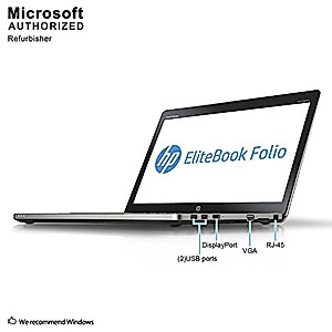 HP EliteBook Folio 9470M 14in Intel Core i5-3427U 1.8GHz 8GB 180GB SSD Windows 10 Pro (Renewed)