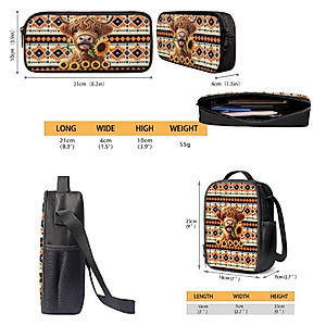 GLENLCWE Pink Leopard Print Stylish Girls Backpack School Daypack with Lunch Box Pencil Case Lightweight for School Travel Picnic