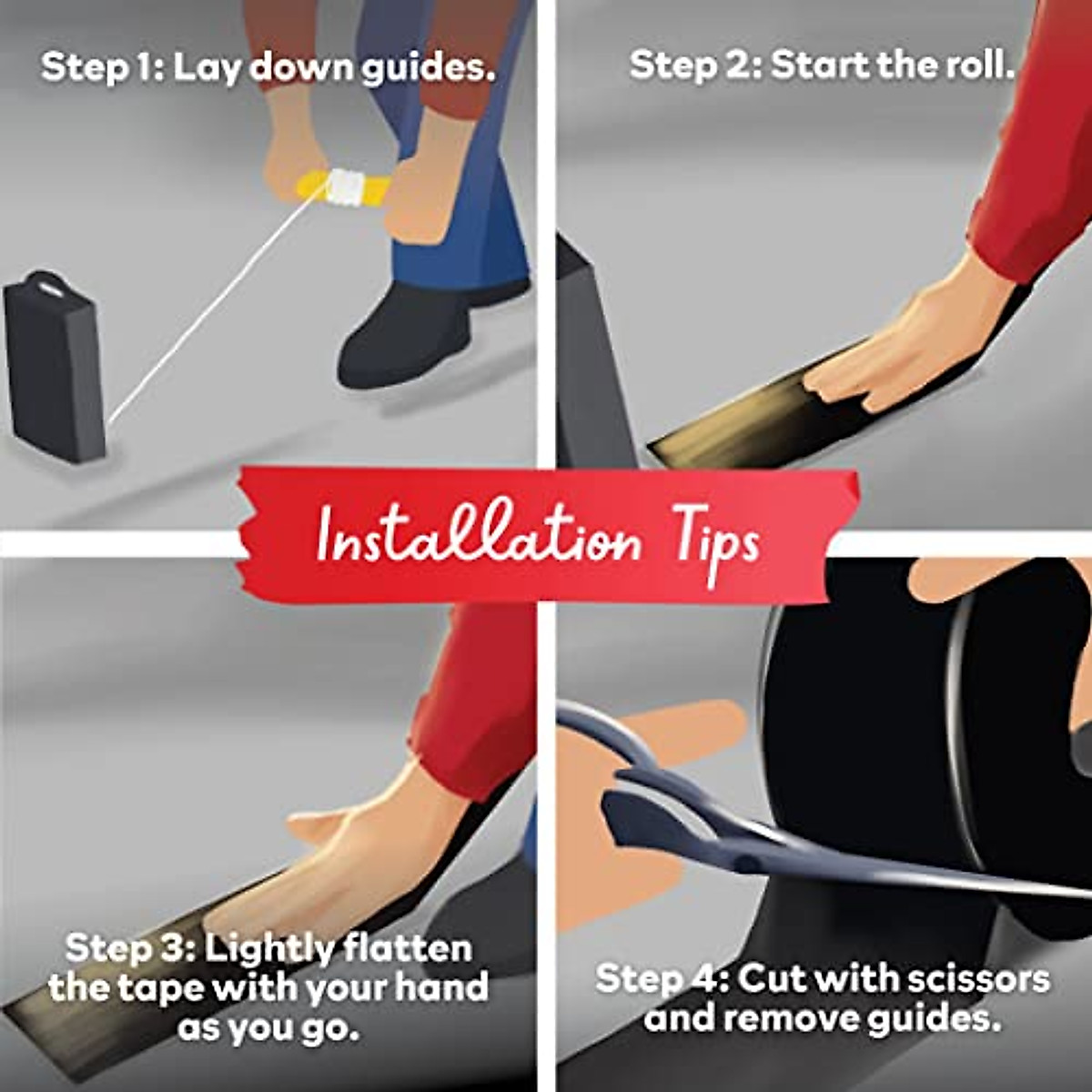 XFasten Vinyl Floor Tape 2 Inch x 36 Yards 6 Mils Gym Floor Tape 2 Inch | Court Marking Tape Outdoor 2 Floor Tape for Gymnasium Classroom | Floor Marking Tape Black Tape | Vinyl Tape Dancefloor Tape