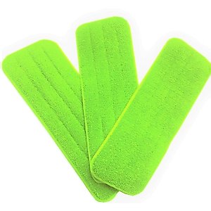 Washable Microfiber Mop Head (3 Pack) - Microfiber Replacement Mop Pads 16 x 5.5 Inches for Cleaning of Wet or Dry Floors - Professional Home/Office Cleaning Supplies, Blue