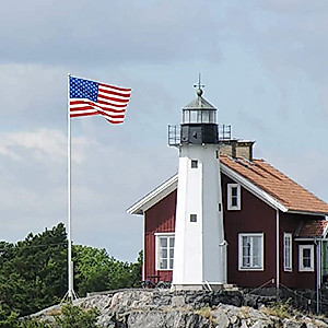 American Fags for Outside 3x5 FT -Heavy Duty USA Flag with Embroidered Stars, Sewn Stripes, and Brass Grommets, 210D Oxford Nylon and Double Edge Sewing,Brass Grommets Nylon Garden US Flag