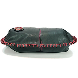 Chala Handbag Charming Hobo DADA PANDA Black Vegan Leather Soft nice gift