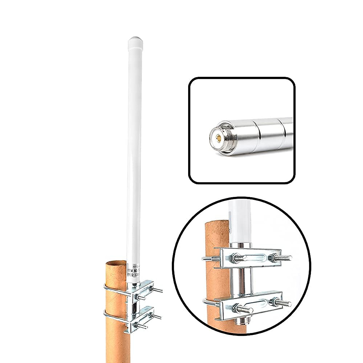 VHF Fiberglass Ham Radio Antenna,2Meter 136-174mhz Base Antenna SO239 Connector for Mobile Radio Device Repeater, Radio scanners,Marine VHF Radios with Mount Bracket