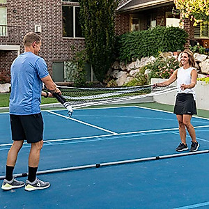 Lifetime Pro Pickleball Set – Includes Pickleball Net, 4 Paddles, 3 Outdoor Pickleballs, 1 Indoor Pickleball, 2 Portable Bases, Steel Poles, Paddle Bag, and Bag for Complete Set