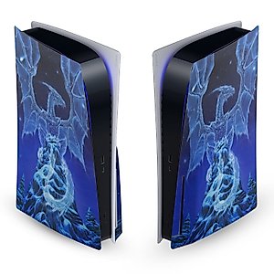 Head Case Designs Officially Licensed Ed Beard Jr Winter Spirit Dragons Vinyl Faceplate Sticker Gaming Skin Decal Cover Compatible with Sony Playstation 5 PS5 Disc Edition Console