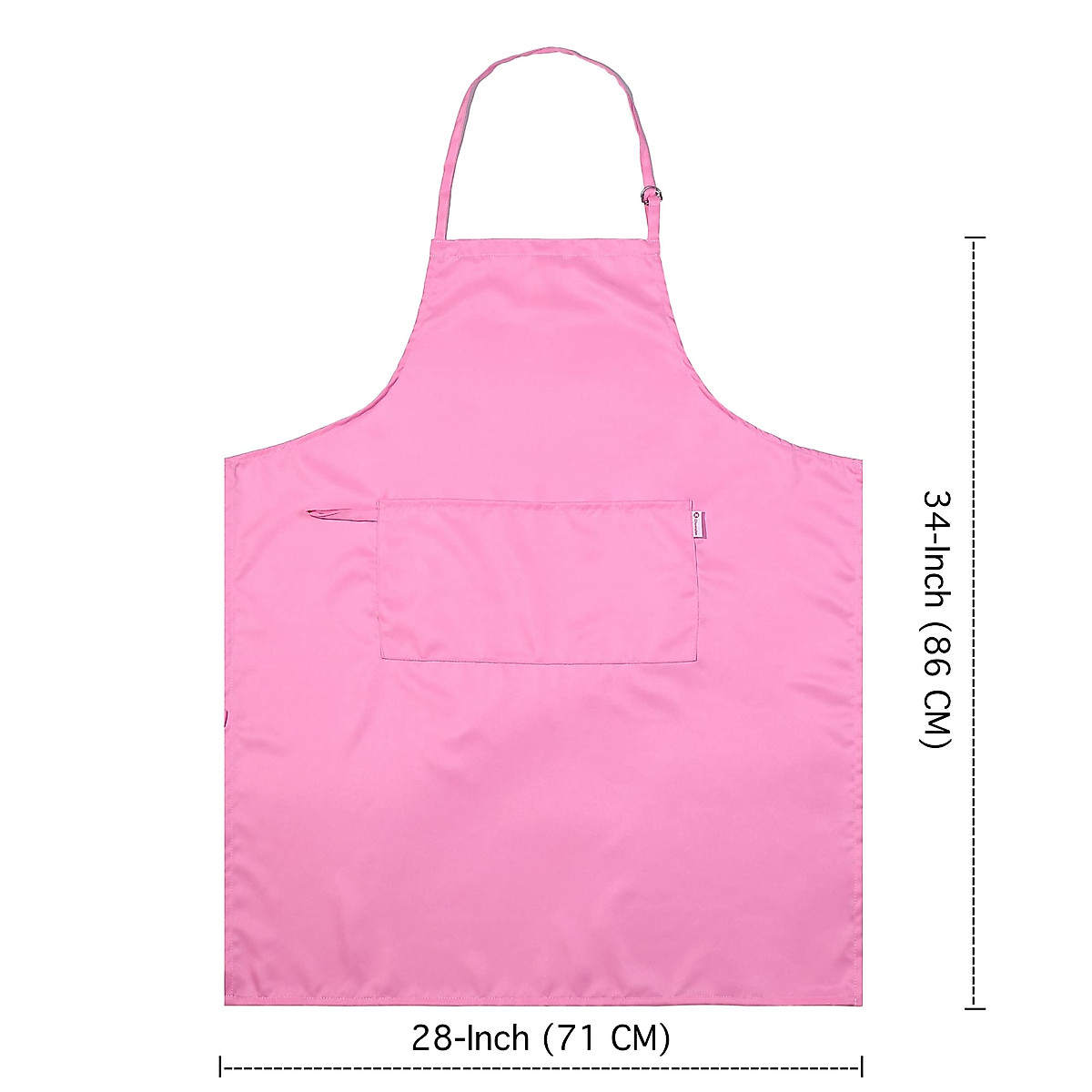 Zihuatailor Light Pink Apron for Women with Pockets | Lightweight and Adjustable Womens Apron