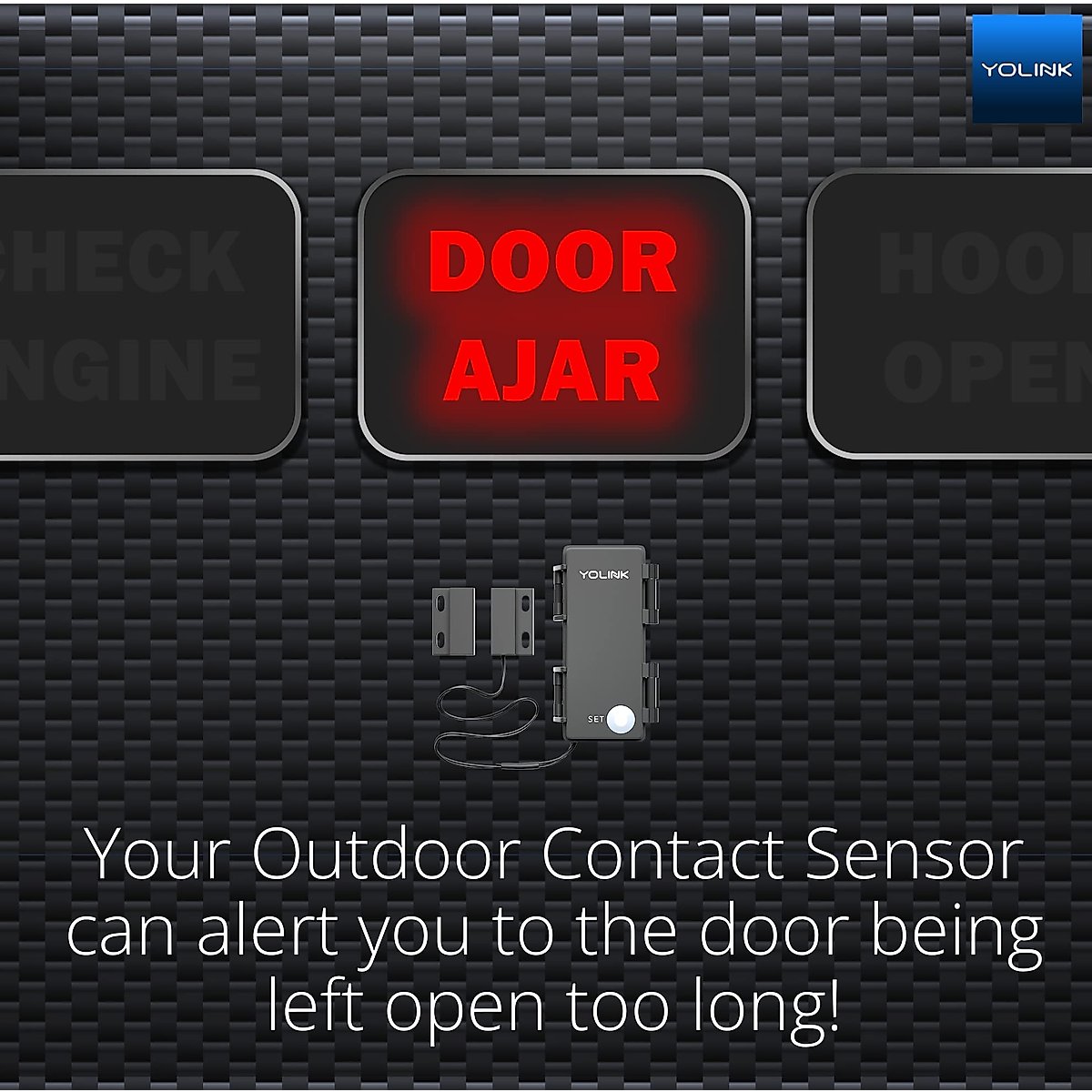 YoLink LoRa Smart Outdoor Contact Sensor & Hub Starter Kit: Hub, (2) Gate & Shed Door Sensors, Contact-Closure Sensor, Email/SMS/Push Alerts, 1/4 Mile Open Air Range, Alexa, IFTTT, Home Assistant
