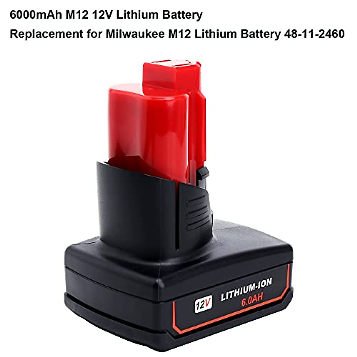 Yongcell 2-Pack 12V 6.0Ah M12 Battery Replacement for Milwaukee 12-Volt M12 Lithium XC 6.0Ah Extended Capacity Cordless Power Tools Battery 48-11-2460 48-11-2440 48-11-2402 48-11-2411