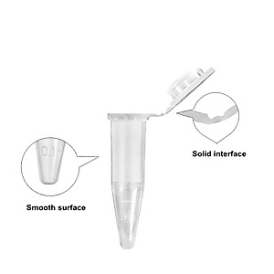 JinYu Centrifuge Tubes Bottom Tip Clear Plastic Test Tube Vials (1.5ml/30pcs)