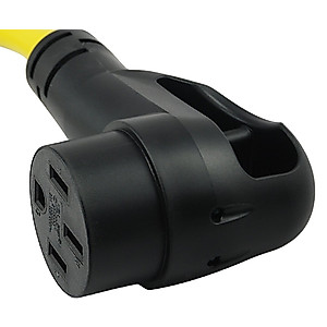 Conntek 15875 1.5-Feet RV-Generator Adapter L14-20P 20A 4Prong Locking Plug to 14-50P 50A 125/250V Lighted Adapter