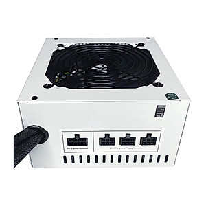 Apevia ATX-ES600-WH Essence 600W ATX Semi-Modular Gaming Power Supply with Auto-Thermally Controlled 120mm Black Fan, 115/230V Switch, All Protections, White Casing