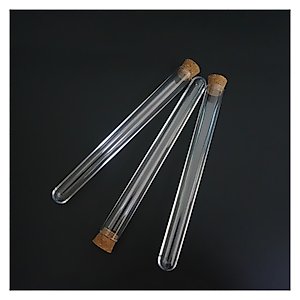 YANGHENG 20pcs 50pcs 100pcs 18x180mm Clear Plastic Test Tubes with Corks Stoppers(Size:20pcs)