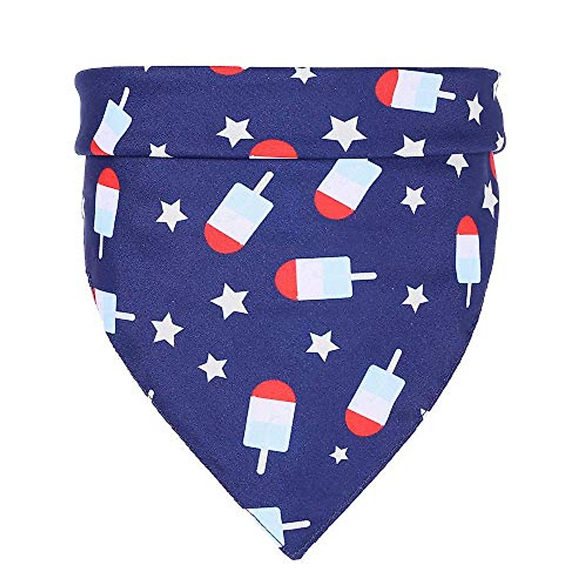 Yunison 5 Packs 4th of July Dog Bandanas Reversible Scarfts American Flag Independence Day Fireworks Pet Scarfs, Cat Bandanas for Small Medium Large Pets