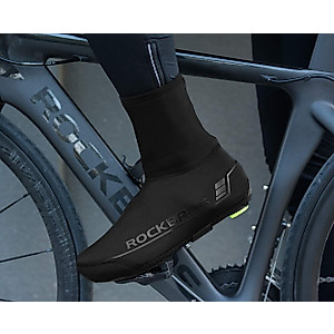 ROCKBROS Cycling Shoe Covers Winter Shoes Cover Windproof Bike Bicycle Overshoes for Men Women Thermal Warmer Black
