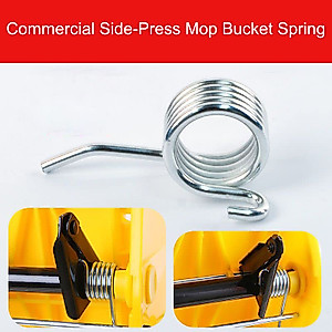 NentMent 2 Pack Water Press Spring Replacement for Commercial Mop Bucket Side-Press Wringer Torsion Springs for Combo on Wheels Heavy Duty Business Floor Cleaning Mopping Buckets Accessories