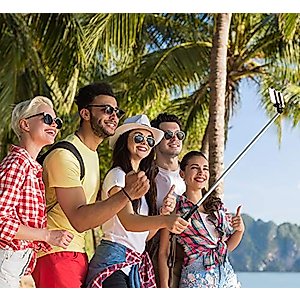 Polaroid 40 Inch Selfie Stick With Integrated Bluetooth Remote Release In Grip For IOS and Android Bluetooth Camera Devices and Digital Cameras