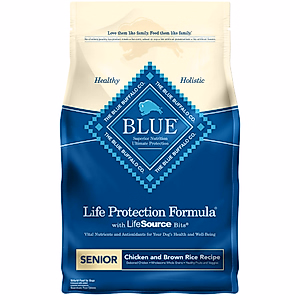 Blue Buffalo Life Protection Formula Natural Senior Dry Dog Food, Chicken and Brown Rice 6-lb
