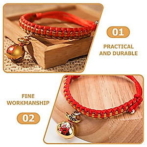 Ipetboom 2pcs Dog Cat Bell Collar Pet Neck Collar with Bell Adjustable Red String Leash Collar for Cats Kitten Puppy Small Medium Dogs