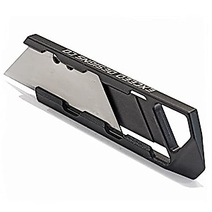 Exceed Designs TIRANT RAZOR-M 3.0 MagLock Micro Slide Utility Knife & Pry Bar (Stonewashed + Silver Magnets) 6Al-4V Titanium Pocket Knife, EDC Tool, Box Cutter