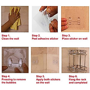 Simple Houseware 2-Tier Bathroom Corner Shower Caddy Organizer with Adhesive Wall Mount, Chrome