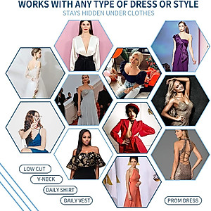 yousen, Breast Lift Tape for Lift Waterproof & SweatProof Body Tape Lift for AE Cup Large Breast to Provide Lifting & Push Up Strong Fit, Body Tape & 6 Pcs Petal Nipple Cover, 3x2.1x3In