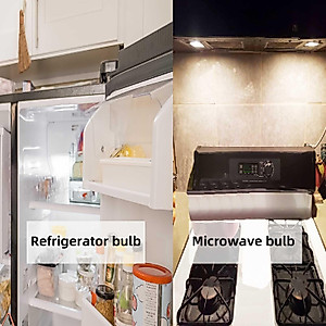 OPXELUYO Led KEI D28M KEL 2815 KEI D28X KEL 2816X Freezer Light Bulb 100-265v Refrigerator E17 3.8w 40w Halogen 500lm Equivalent Daylight White 6000K Pack of 2