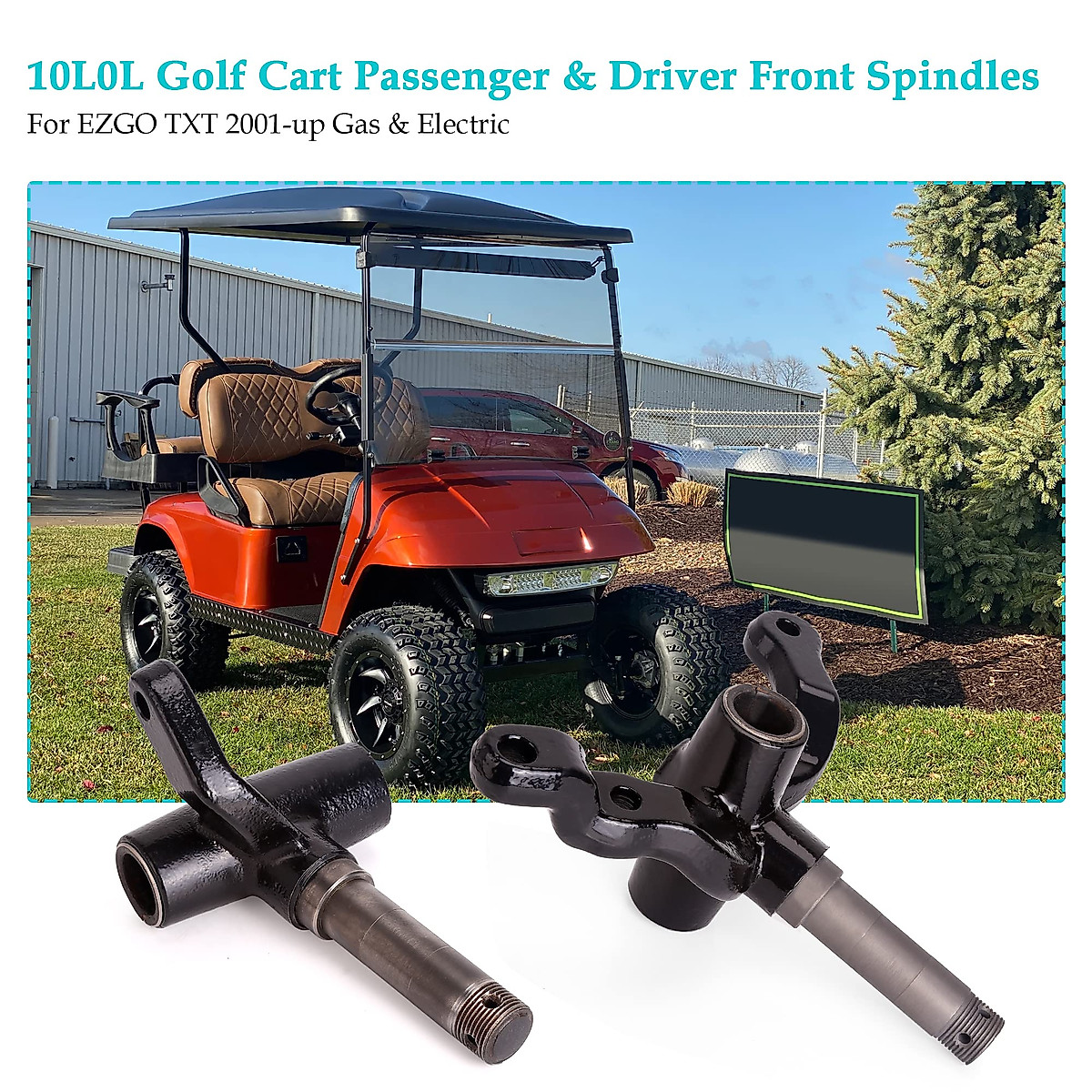 10L0L Golf Cart Spindle Assembly for EZGO TXT 2001-up Gas & Electric, Passenger Side & Driver Side, OEM# 70673-G02 70942-G02