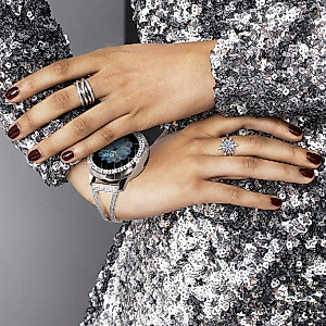 Surace Galaxy Watch Active 2 Case 40mm, Bling Frame Protective Case Compatible for Samsung Galaxy Watch Active 2 (5 Packs, Rose Gold/Pink Gold/Black/Silver/Clear)-40mm