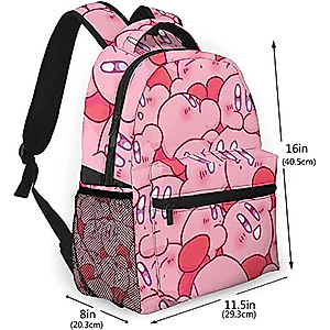 Kir_by Backpack Laptop Travel backpacks Durable Waterproof for School College Student