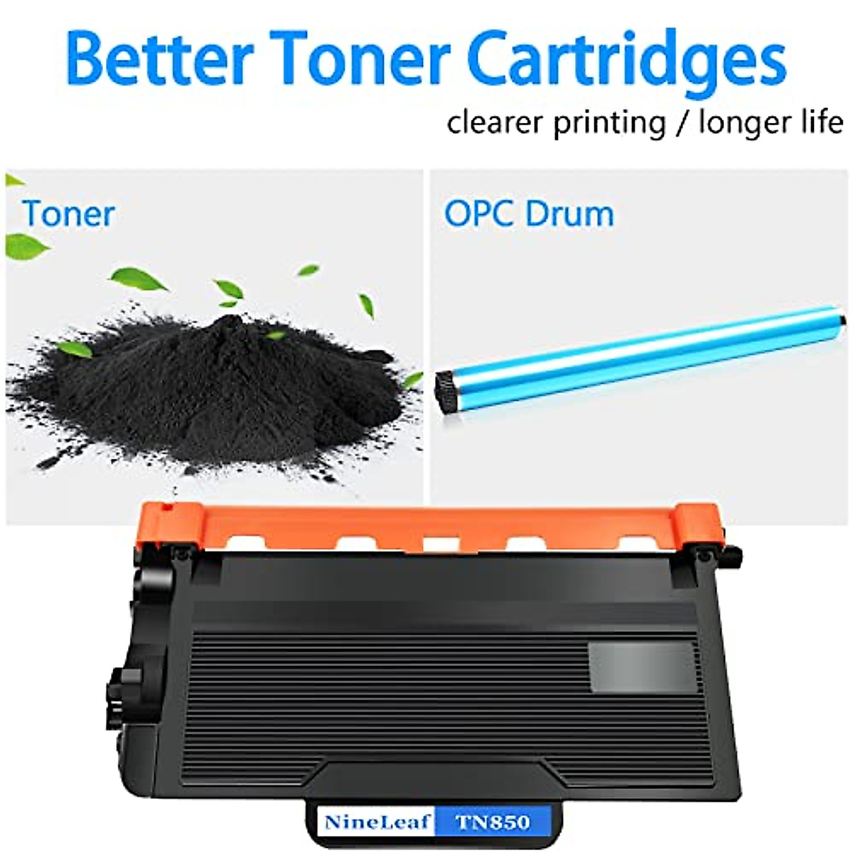 NineLeaf High Yield Compatible Toner Cartridge Replacement for Brother TN850 TN-850 to use in MFC-L5900DW HL-L6200DW MFC-L5850DW MFC-L5700DW HL-L5200DW HL-L6200DWT Printer (1 Pack Black)