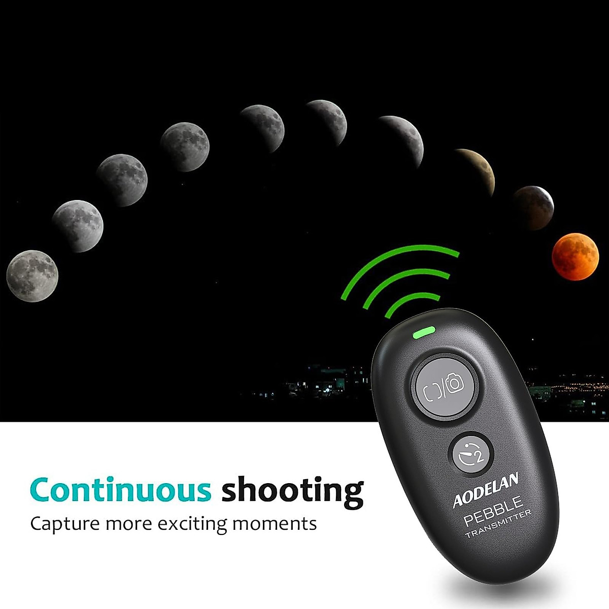 AODELAN Wireless Shutter Release for Olympus OM-D E-M10 Mark II, Pen E-PL8, Pen-F and for Panasonic Lumix DMC-G7, G85, GH4, Replaces RM-UC1 and DMW-RSL1