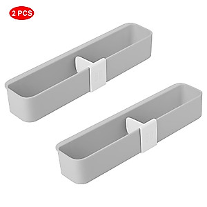 Cosmos 2 Pcs Wall Mounted Slippers Rack House Slippers Hanger Shower-shoe Holders Wall Mount Shower Slippers Organizers with Sticky Hanging Strips for Bathroom, Kitchen, Living Room and RV (Grey)