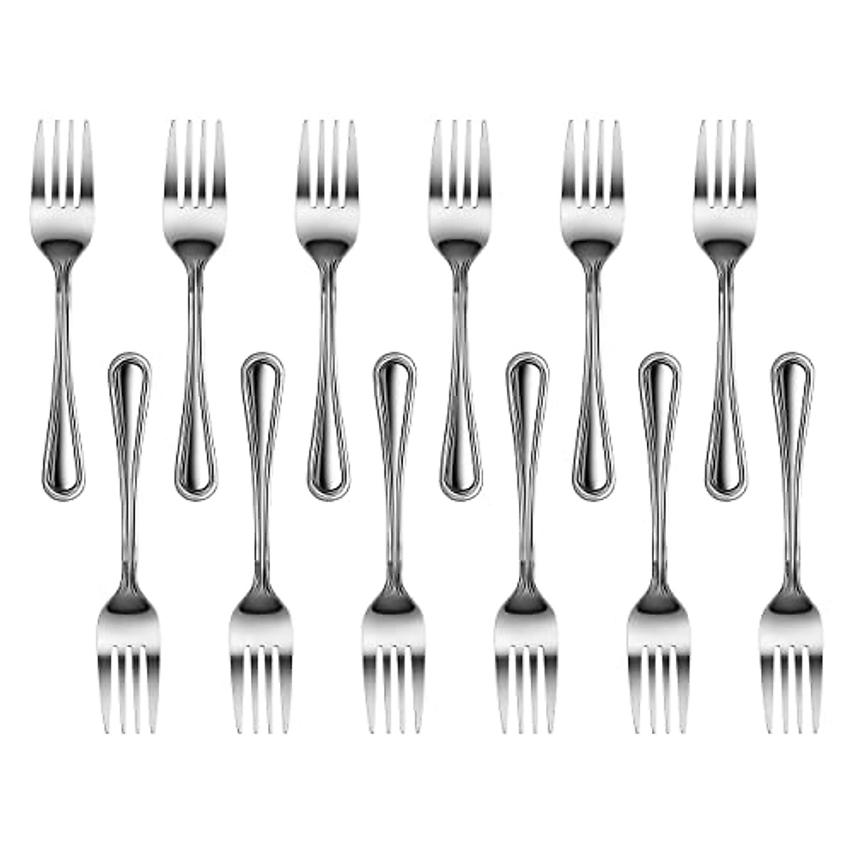 New Star Foodservice 58062 Slimline Pattern, 18/0 Stainless Steel, Salad Fork, 6.25-Inch, Set of 12