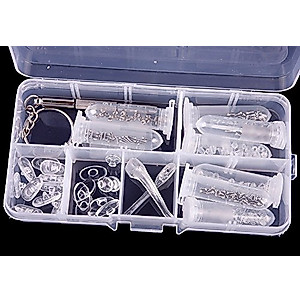 Driak Eyeglass Nose Pads Set and Assorted Tiny Screws Nut Washer with Screwdriver,Eyeglass Repair Kit for Sunglass Spectacles
