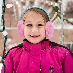 BUTITNOW Winter Knit EarMuffs for Kids Warm Furry Girls Ear Muffs Plush Toddler Ear Warmers Outdoor Ear Covers