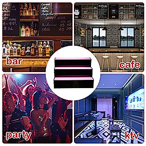 Kweetle Liquor Bottle Display Shelf,16 Inch 3-Step LED Lighted Bar Shelf,Wine Bottle Display Rack with Remote & App Control for Home, Club, Commercial Bar