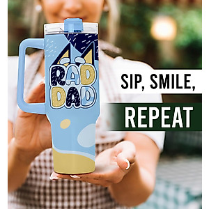 MARSANA Dad Tumbler - 40Oz Father Coffee Cup - Gifts for Dad, Husband - Father's Day Gift