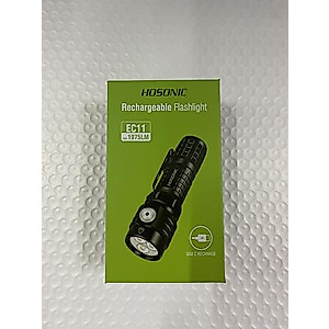 HOSONIC EC11 Rechargeable Mini Flashlight with Magnet, 1975 Lumens Pocket EDC Flashlights, 7 Modes Super Bright Small LED Flash Light with Clip, IP68 Waterproof