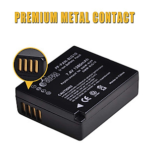 Pickle Power DMW-BLG10 DMW-BLG10PP DMW-BLE9 Battery and Charger for Panasonic Lumix DMC-GX7 DC-GX9 DMC-GX85 DMC-GF5 DMC-GF6 DMC-GF3 DC-ZS80 DMC-ZS60 DMC-LX100 DC-ZS200 DC-ZS70 DMC-GX80
