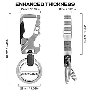 KEKU 2 Pack Car Key Chain Bottle Opener Keychain for Men and Women