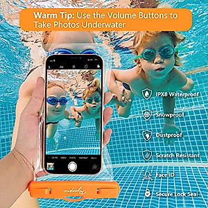 Waterproof Pouch and Cell Phone Case Set - Ideal for Beach Water Sports, Boating, Snorkeling, Kayaking, Rafting, Sailing - Includes 2 Clear Phone Dry Bags and 2 Fanny Packs, Perfect Cruise Essentials