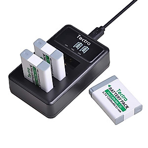 Tectra Dual NB-13L Battery & LED 3-Slot Charger for Canon Powershot G7 X, G5 X, G9 X, SX620 & SX720