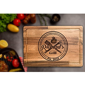 Personalized Cutting Boards, Custom Dad Gifts, Fathers Day Gifts, Grilling Cutting Board, Cooking BBQ Gift For Men, Chopping Board For Butchers, Kitchen Decor, Wedding Anniversary, Housewarming Gift
