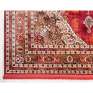 Unique Loom Baracoa Collection Area Rug - Regla (2' 2" x 6' 1" Runner, Red/ Green)