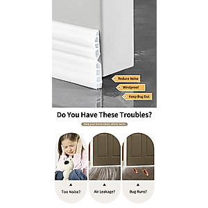 Eweniar Draft Stopper Rubber Seal Strip for Bottom of Door Gap Filler Dust Proof
