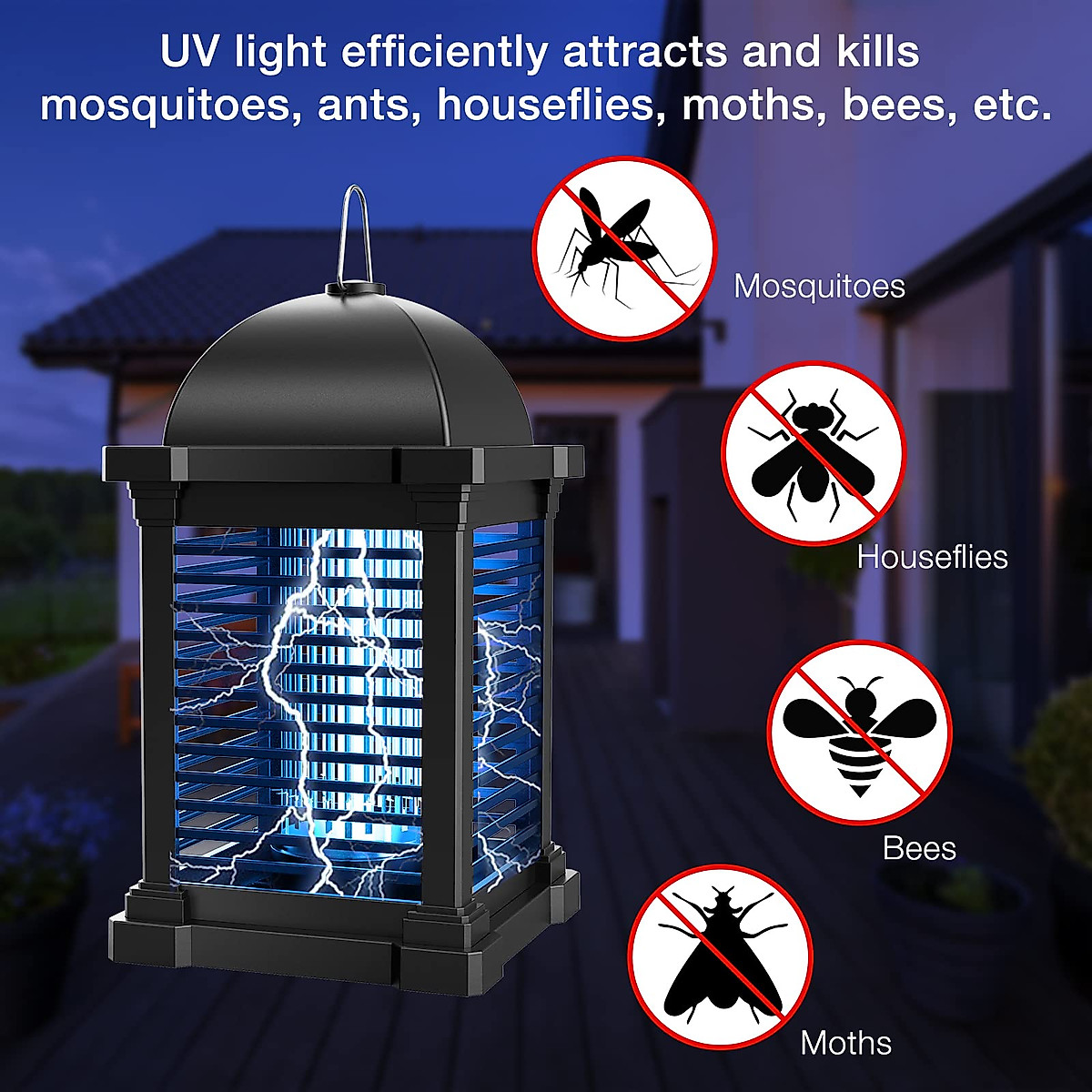 TMACTIME Bug Zapper for Outdoor and Indoor 20W 4300V High Powered Electric Mosquito Zappers Killer for Home Backyard Patio