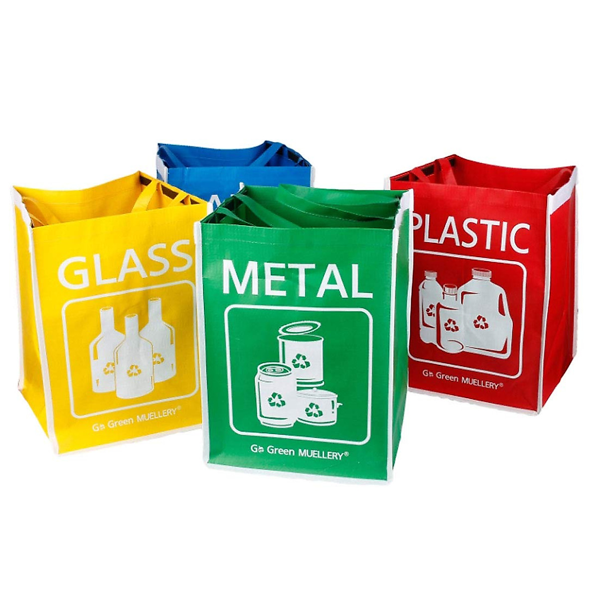 GARASANI 4 Pack Waterproof Separate Recycle Bag Waste Baskets (D Type)