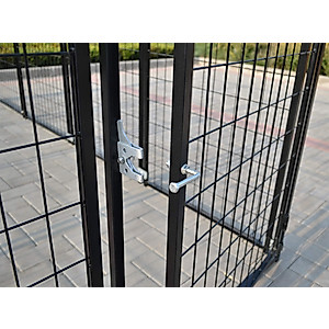 Omitree New Modular Dog Kennel Heavy Duty Welded Steel Panel Pet Cover 5' W x 10' L x 5.5' H