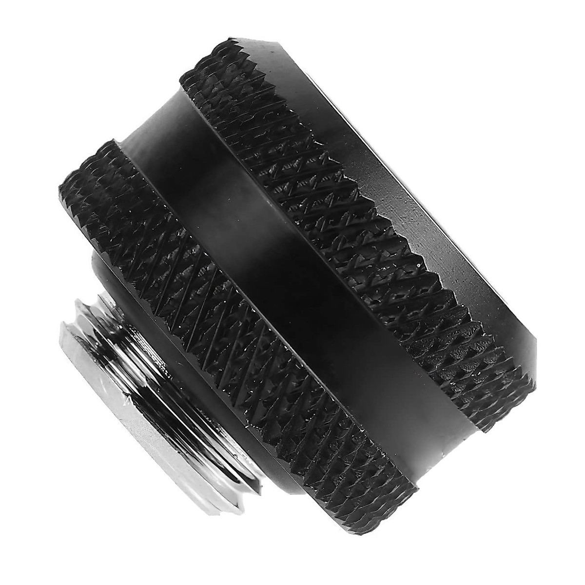 Dracaena 6 Pack G1/4" Thread to 16MM OD Hard Tubing Compression Fitting with Rings for Rigid Acrylic Tube for Computer Water Cooling System, Black